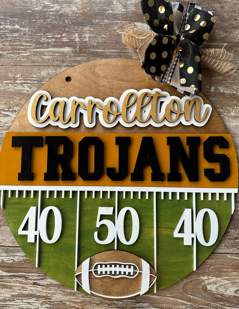 Personalized Team Football Field Sign – Brushstrokesmobileartstudio