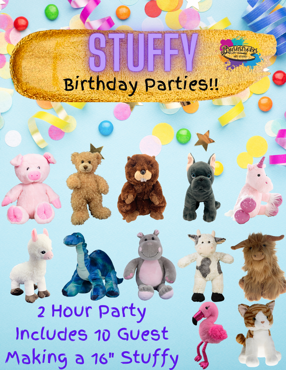 May Kids Stuffy Birthday Parties – Brushstrokesmobileartstudio